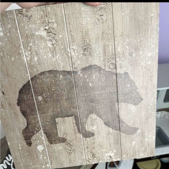 Wall Decor | Rustic Brown Bear Wall Art Decor | Poshmark